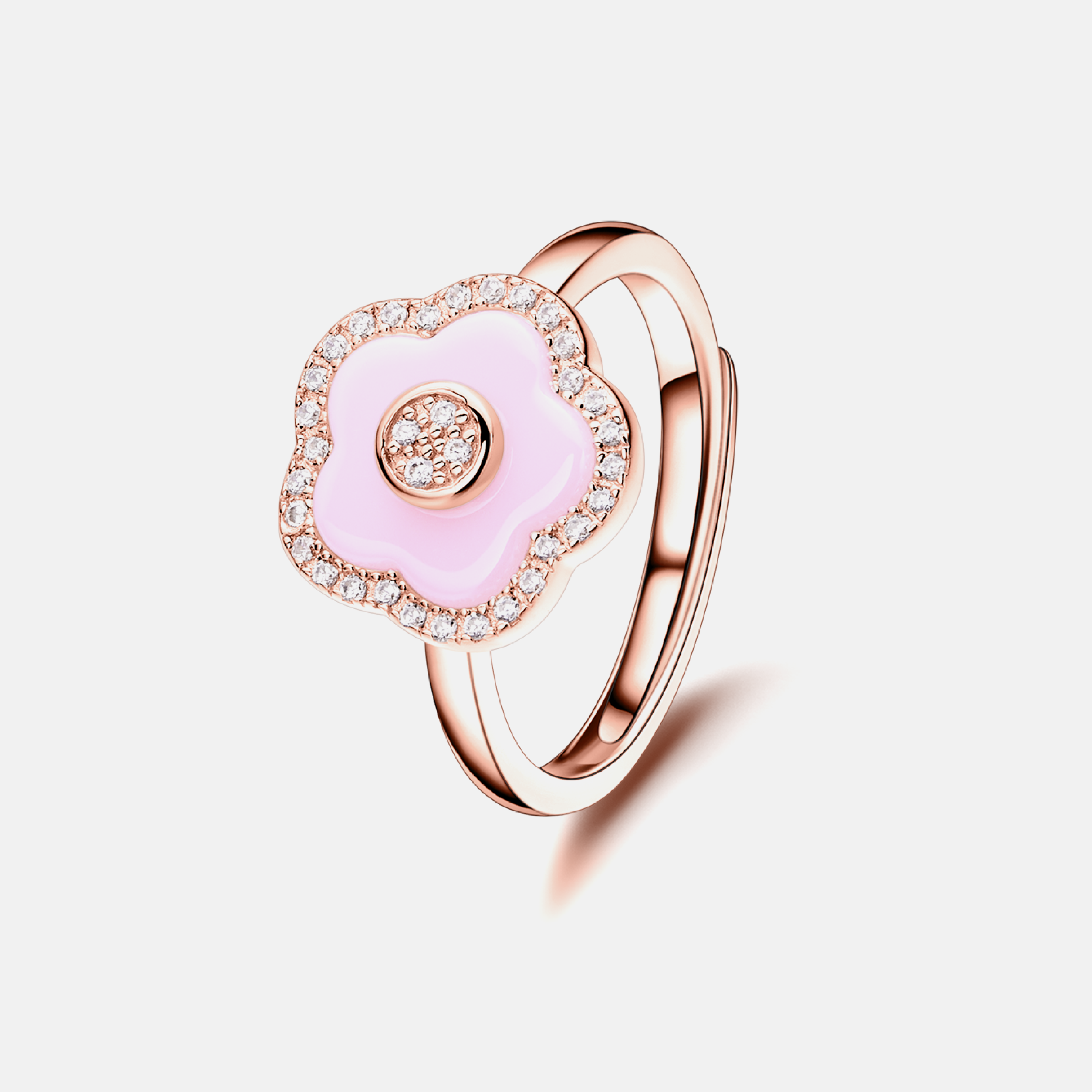 Cherry Blossom Ring - Pink Ceramic Flower Ring
